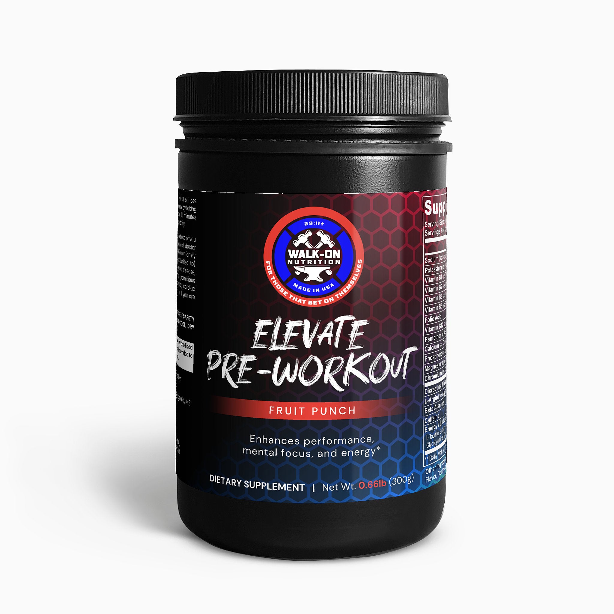 Elevate Pre-Workout (Fruit Punch) – WalkOn Nutrition